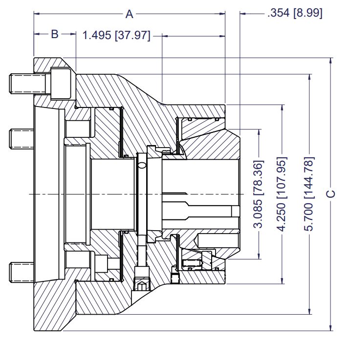 Model CB42-NX/A6, CB-NX Collet Chuck - Dead Length Design On ...
